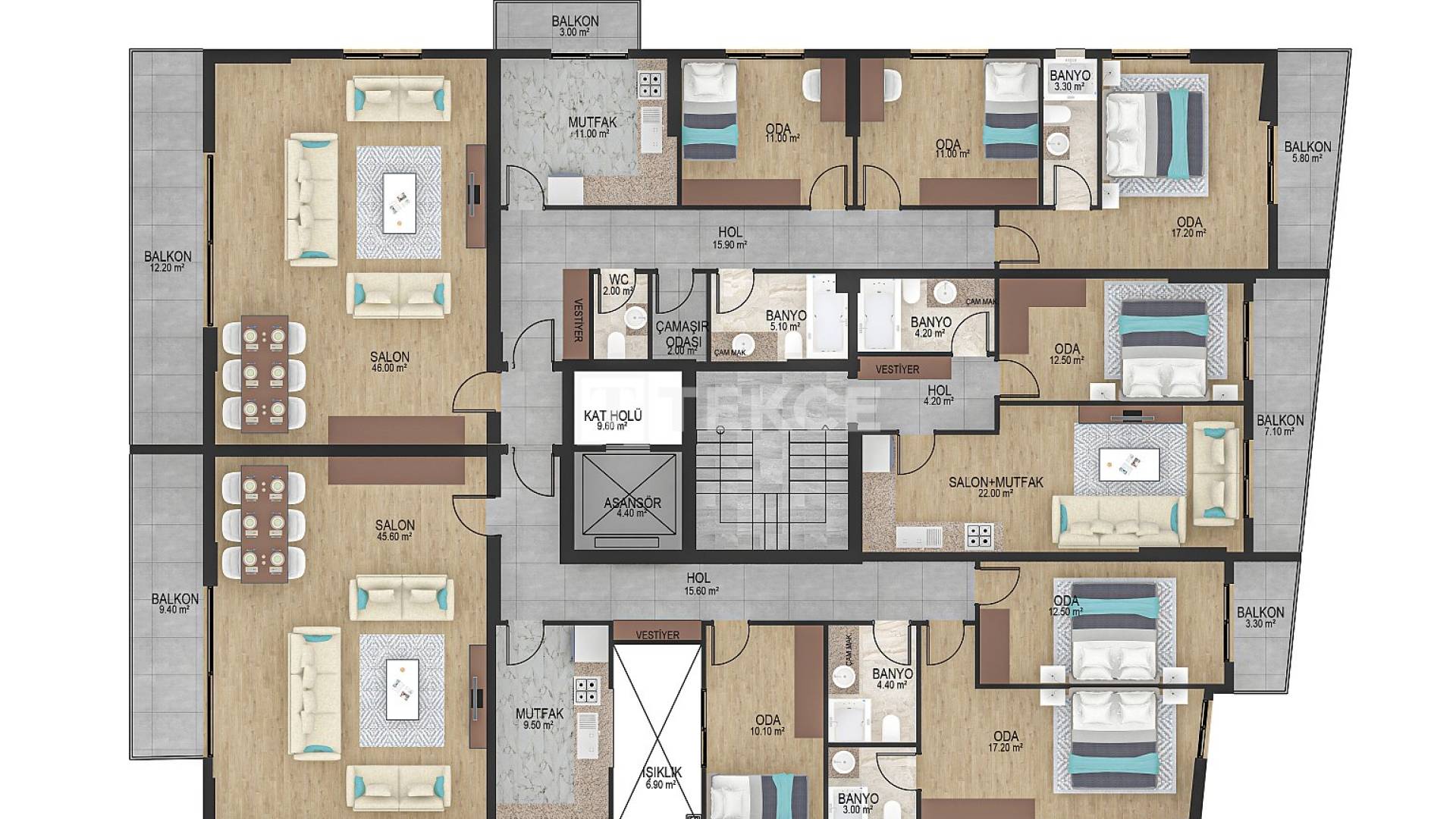 Appartement te koop in Karşıyaka, Turkije | ID: 33423